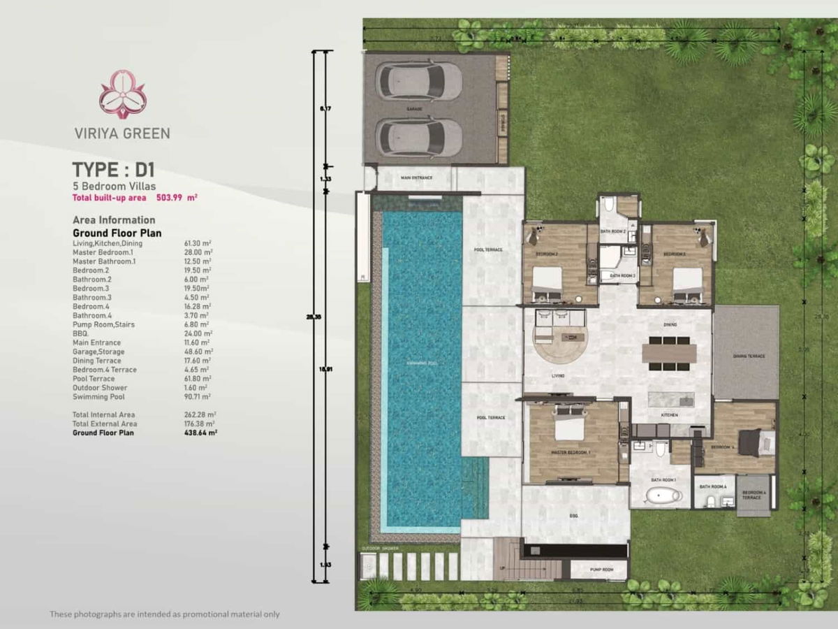 Viriya Green - 5BR Pool Villa - Type D